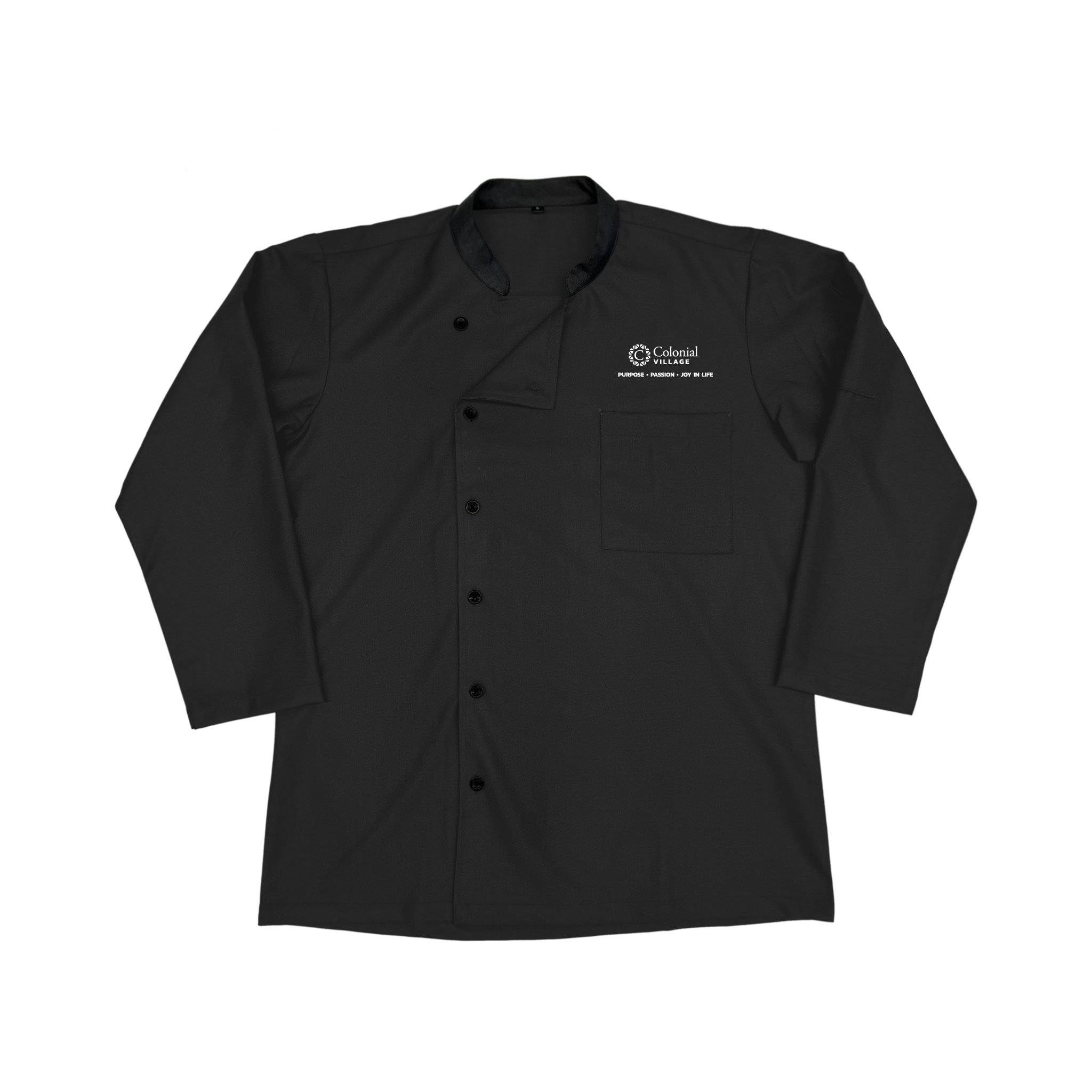 Colonial Village Unisex Black Chef's Coat – GOEX Apparel